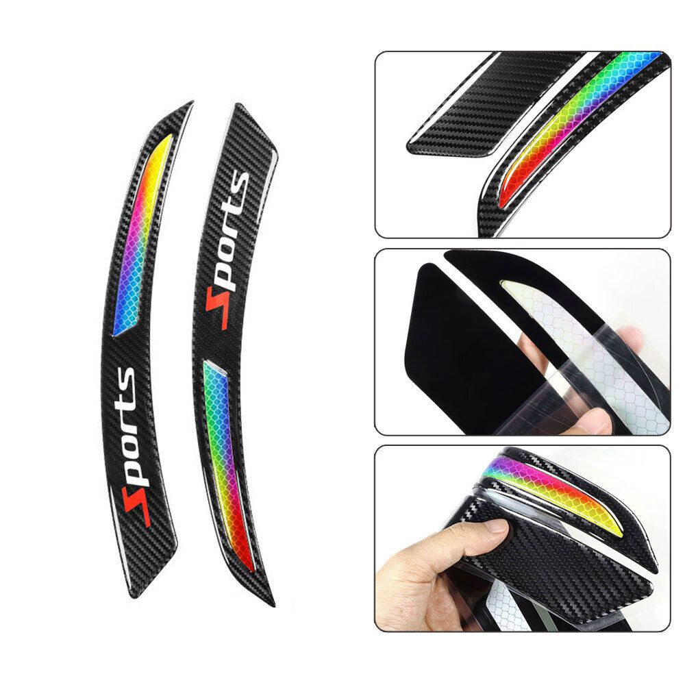 2X Car Wheel Arch Trim Reflective Anti-collision Strip Fender Flare ...