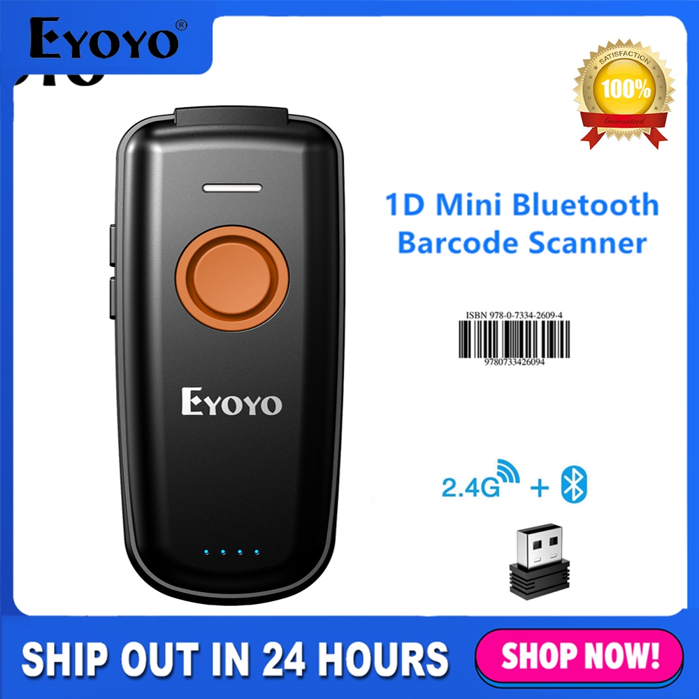 Eyoyo 1D Mini Bluetooth Barcode Scanner Wireless Code Scanner With ...