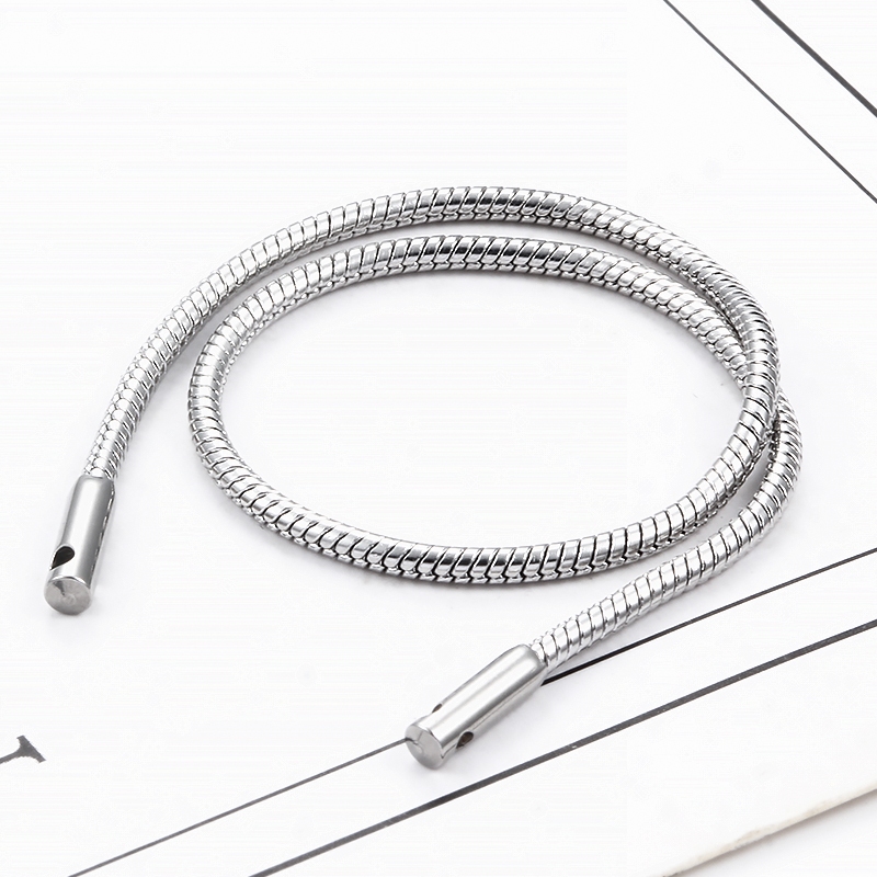 Stainless Steel Round Snake Chain Semi-finished Snake Bone Chain DIY ...
