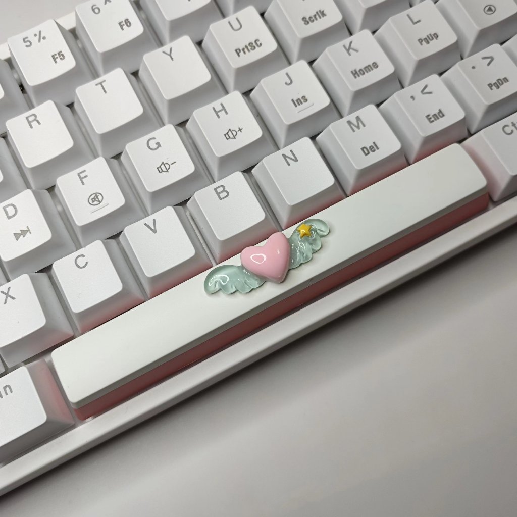 Space Keycap 6.25U Heart-Shaped Wings Mechanical Keyboard Keycap ...