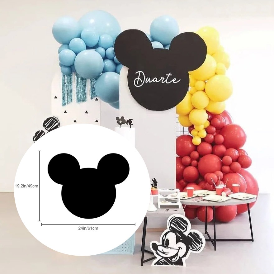 Black Mickey Mouse Head Backdrop Cutouts KT Board for Baby shower Girls ...