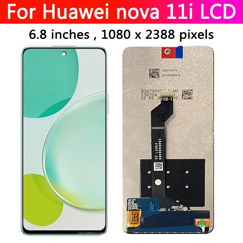 6.8'' Original For Huawei nova 11i LCD Display Touch Screen Digitizer ...