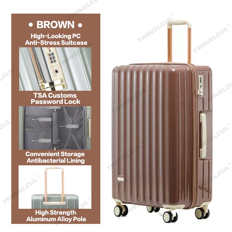 TRAVELCUL 20/24/28inch Japanese Style Luggage YKK Zipper Suitcase ...