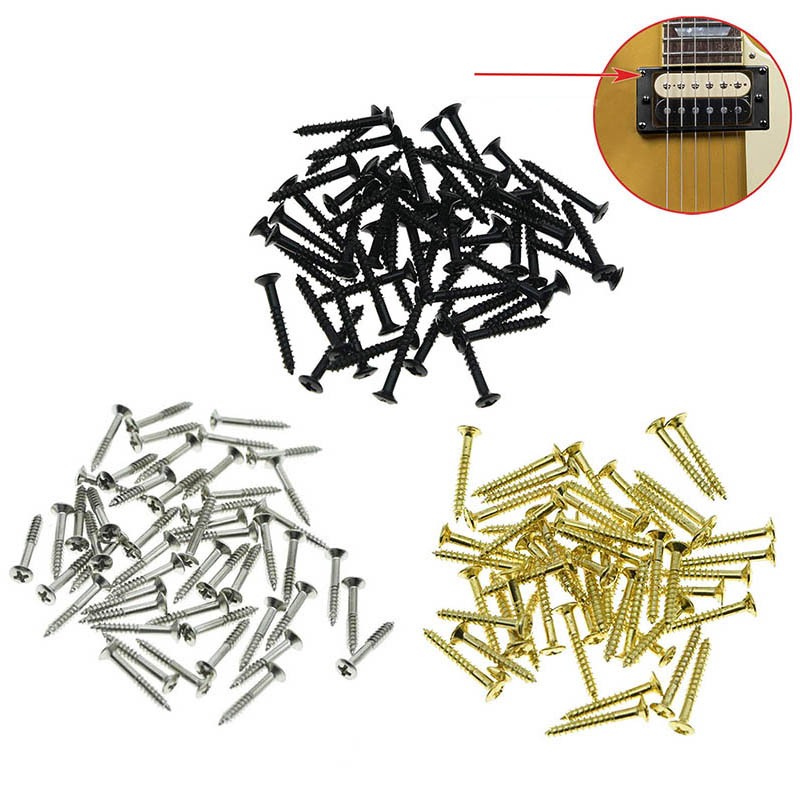 50PCS Guitar Humbucker Pickup Ring Mounting Screws Pickup Frame ...