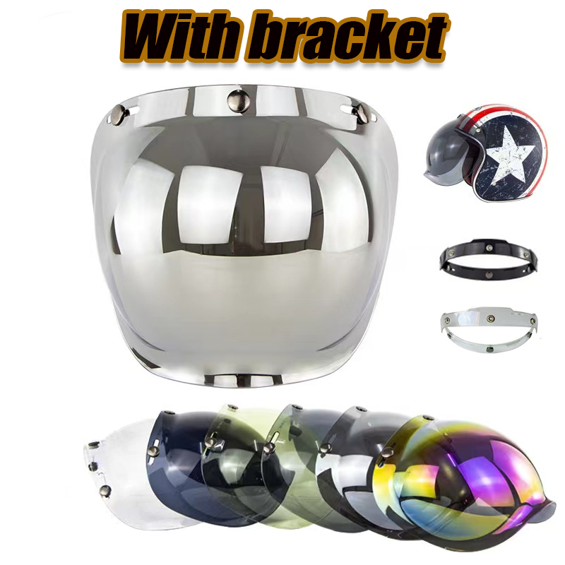 Vintage motorcycle helmet goggles with bracket Visor 3 buckle ...