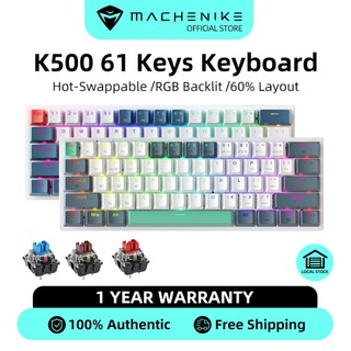 Machenike K500 B61 Mechanical Keyboard, Wired Keyboard, Wired/2.4G ...