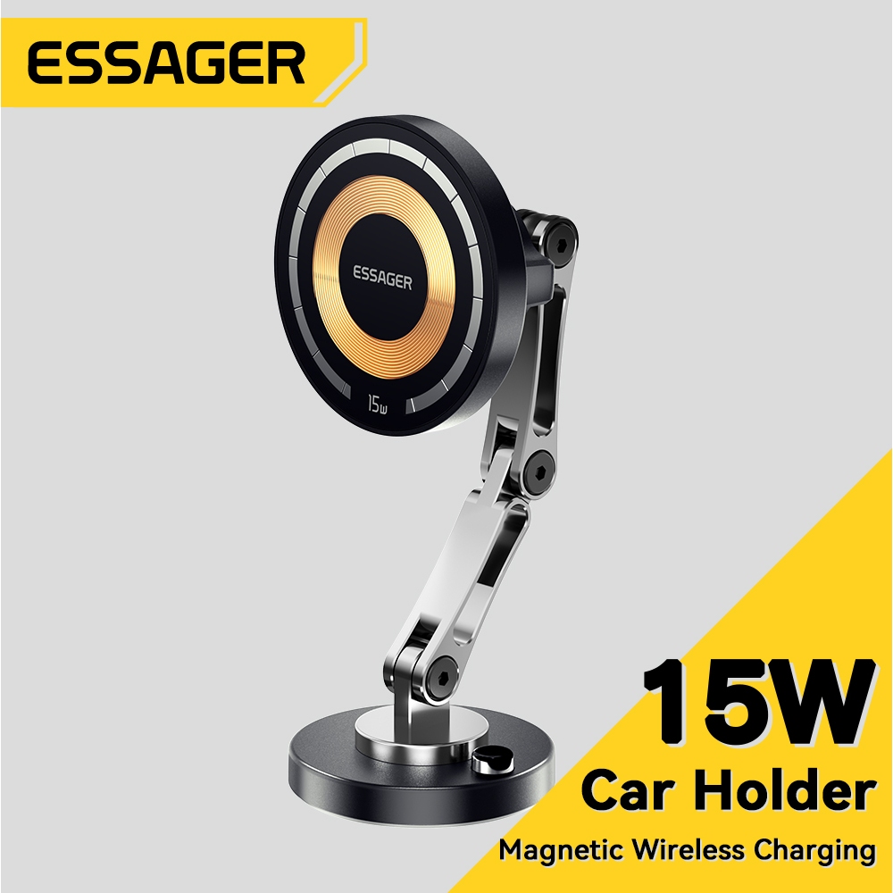 Essager Magnetic Wireless Charger Car Phone Holder For IP Android Phone ...