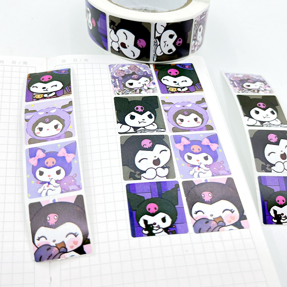 KUROMI,sticker,500pcs roll stickers,cartoon stickers,kuromi stickers ...