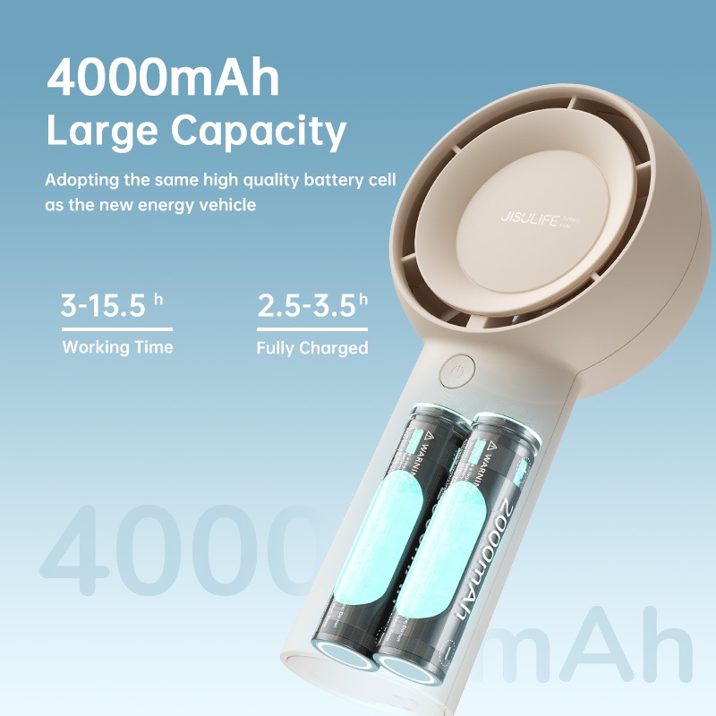 JISULIFE Handheld Fan Life5 Plus Mini Portable Hand Fan USB ...