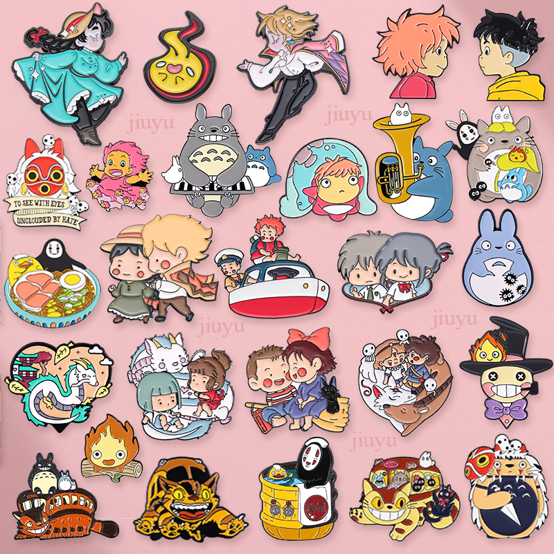 Hayao Miyazaki Anime Totoro Enamel Badge Cute Totoro Brooch Pin Lapel ...