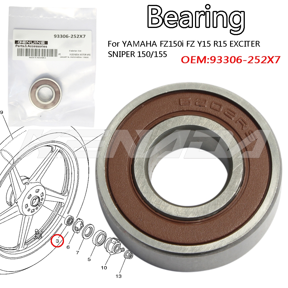 FRONT WHEEL Bearing For YAMAHA FZ150i FZ Y15 R15 EXCITER SNIPER 150/155 ...