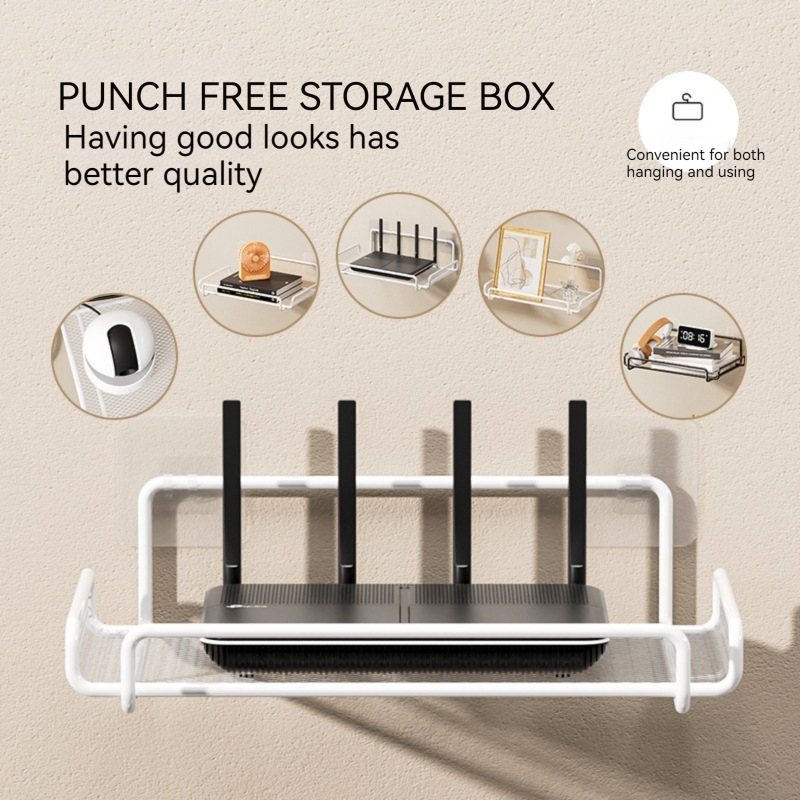 Wall Mounted WiFi Router Shelf/TV Set-Top Storage Box Waterproof ...