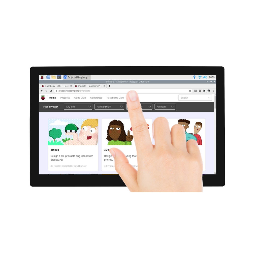 9inch QLED Quantum Dot Display Capacitive Touch Screen Monitor Starter ...