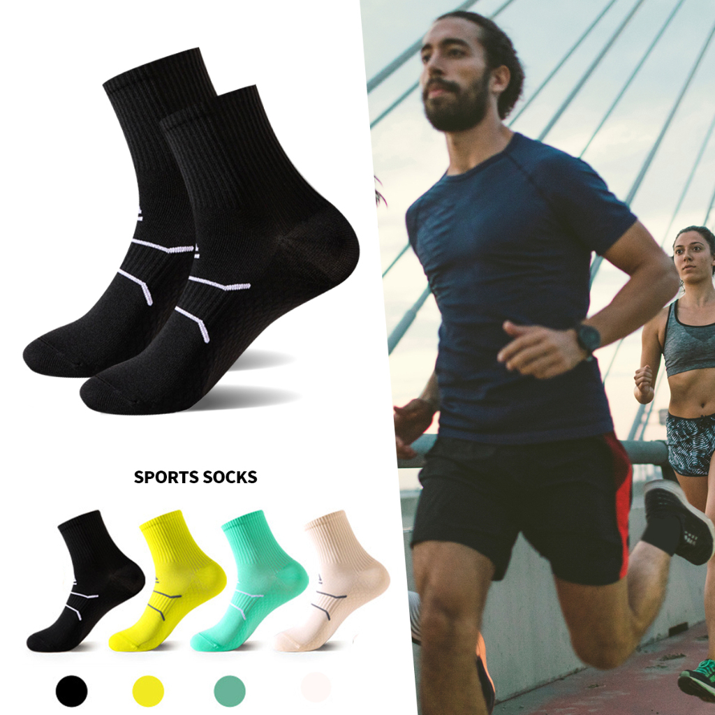 Mid Tube Massage Bottom Wrap Strong Sports Socks Women Men Quick-Drying ...