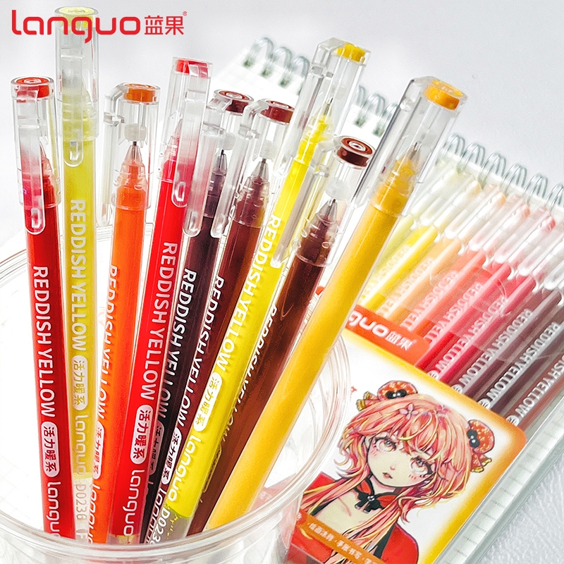 【New Color In Stock】Languo 117 colors gel pen color full needle blue ...