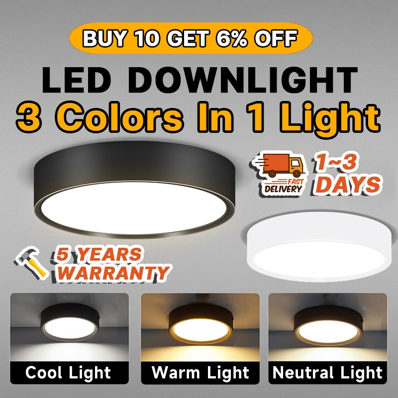 Pin Light Surface Mounted Led Downlight Ceiling Light Tricolor Pinlight ...