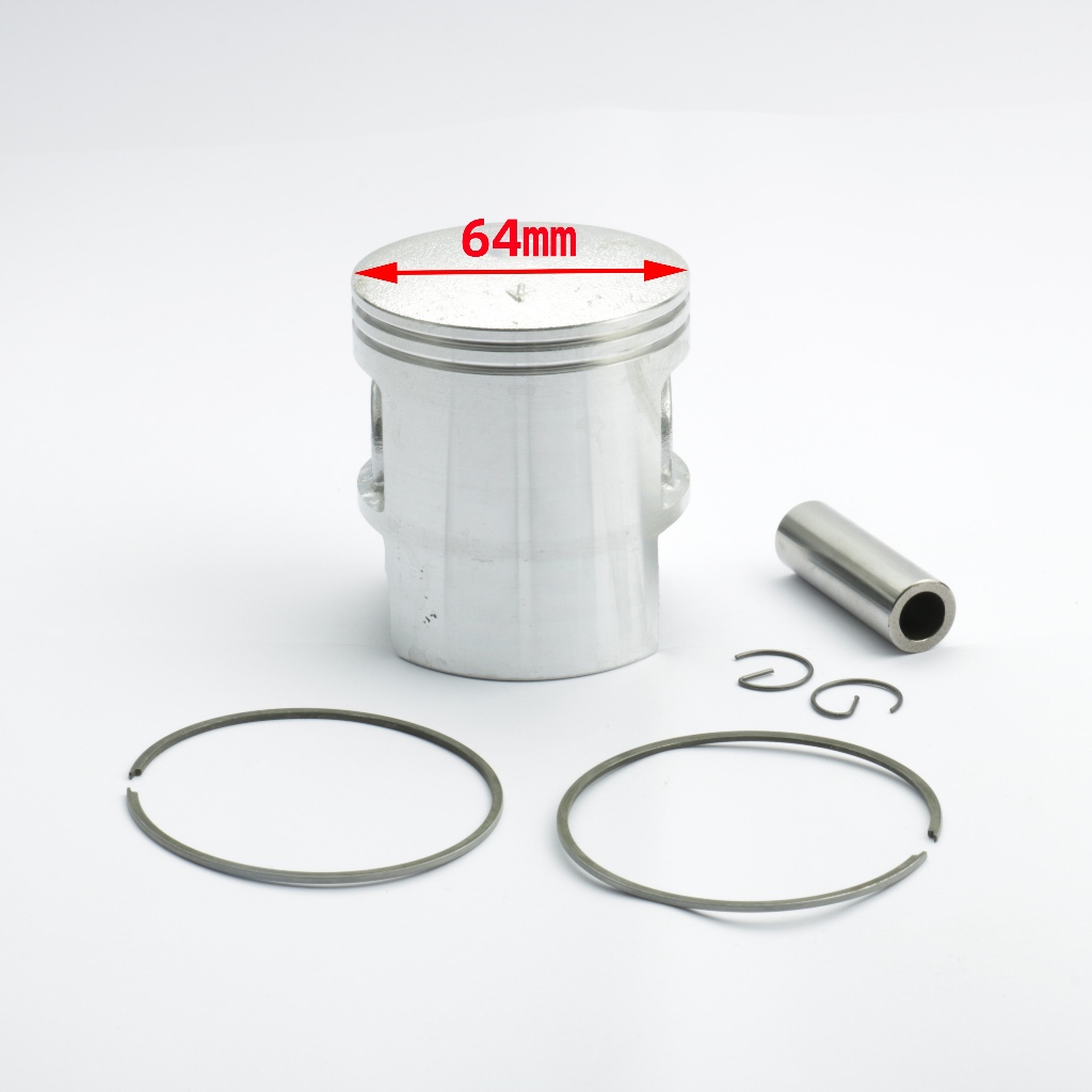 Piston Kit 64mm For Suzuki 2 stroke 185CC TS185 Motorcycle Performance ...