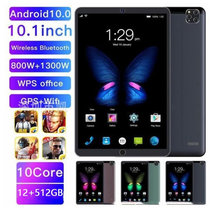 10 Inches Tablet For Androids 10 12GB 13mp Rear Ips Cmos Wireless 4.0 ...