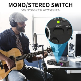 XTUGA MD44 4 Channel Professional Audio Interface Stereo/Mono USB Sound ...