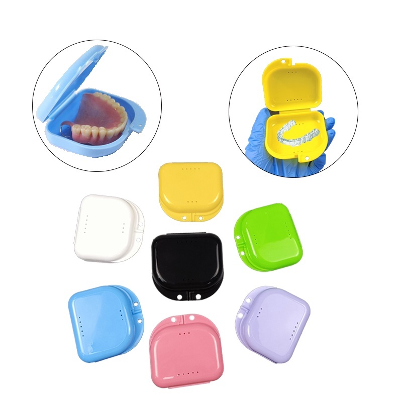 10pc Dental Retainer Denture Storage Box Mouthguard Container Case ...