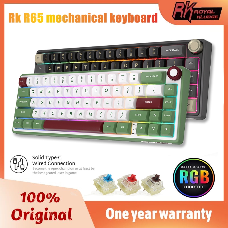 RK ROYAL KLUDGE RK R65 60% Size RGB Hotswap Gasket Structure PBT ...