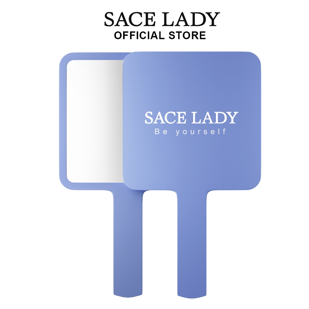 SACE LADY Hand Mirror Square Carry-on Small Mirror Make Up Beauty Tool ...