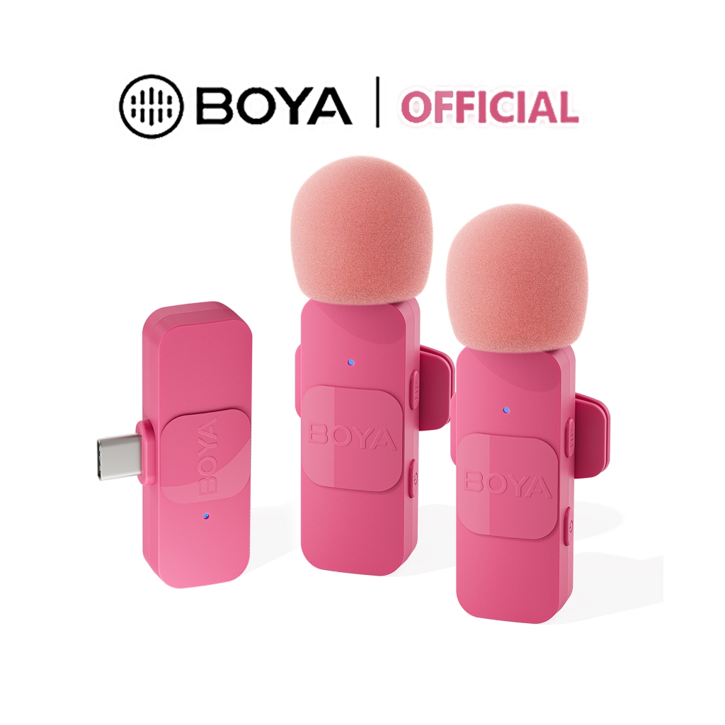 BOYA BY-V2/V20 Pink Wireless Microphone Noise Cancelling Mic for ...