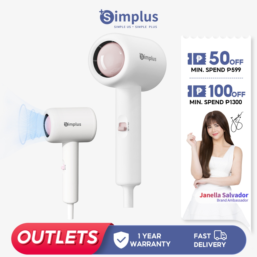 Simplus Hair Dryer Blower 2-Gear Wind Power Portable Hair Blower ...