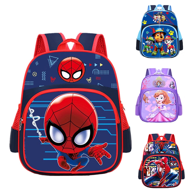 Children school backpack various cartoon characters kindergarten girls ...