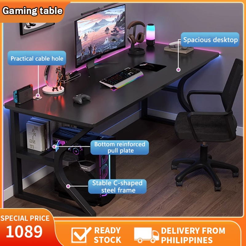 Computer Table For Desktop With Drawer Gaming Table Desk 80/100CM ...