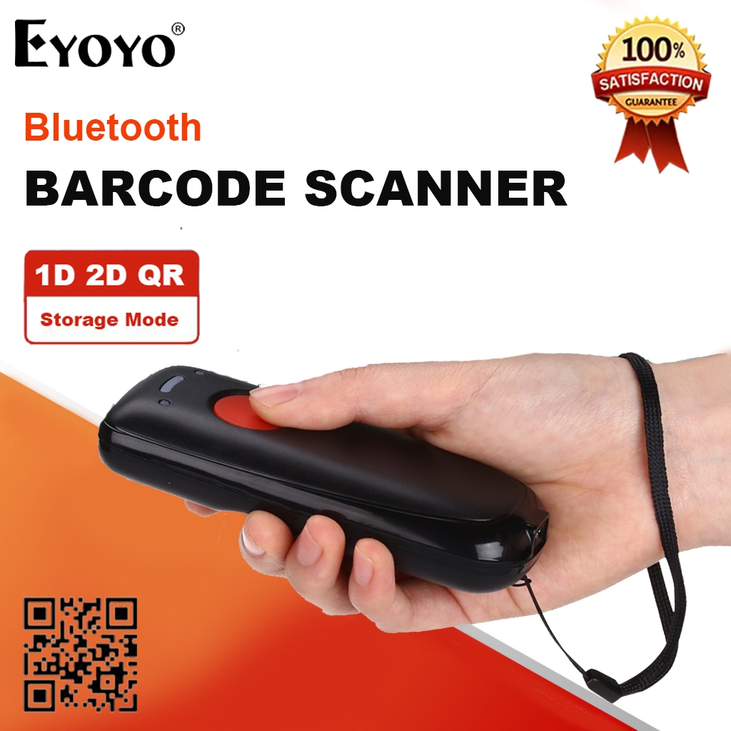 Eyoyo Mini 2D Wireless Barcode Scanner Bluetooth 2D QR Code Scanner ...