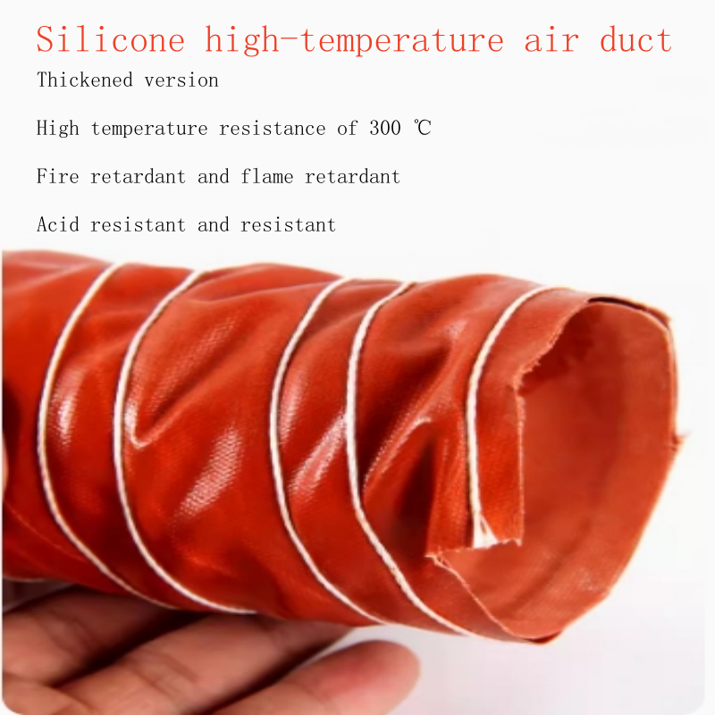 Red high-temperature air duct, 300 degree high temperature resistant ...