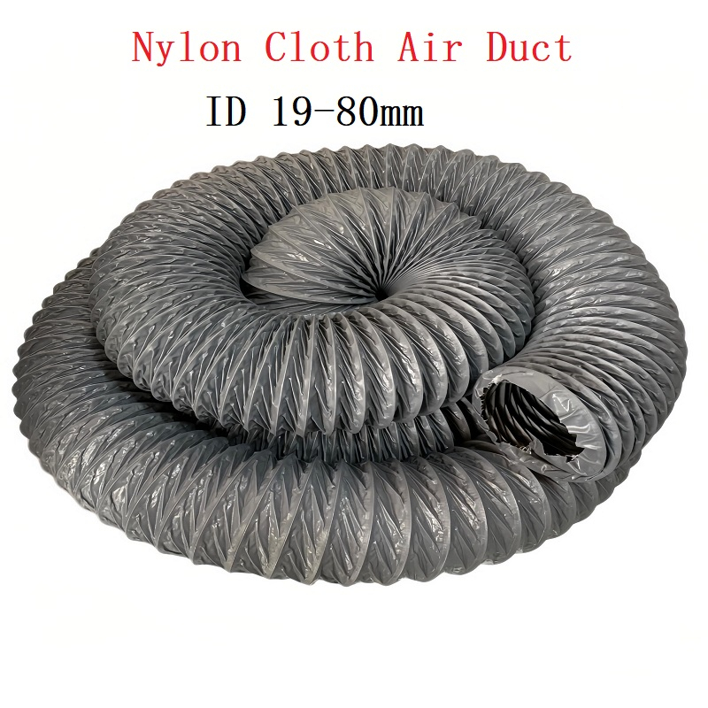 ID50-100MM Nylon Cloth Air Duct Gray Ventilation And Smoke Exhaust Pipe ...
