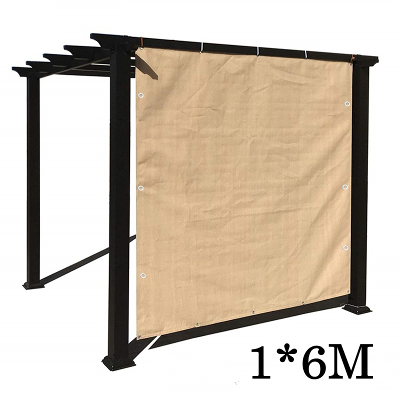 Beige 1*6M Sun Shade Net Anti-UV Block Fabric Patio Shade Sail Outdoor ...