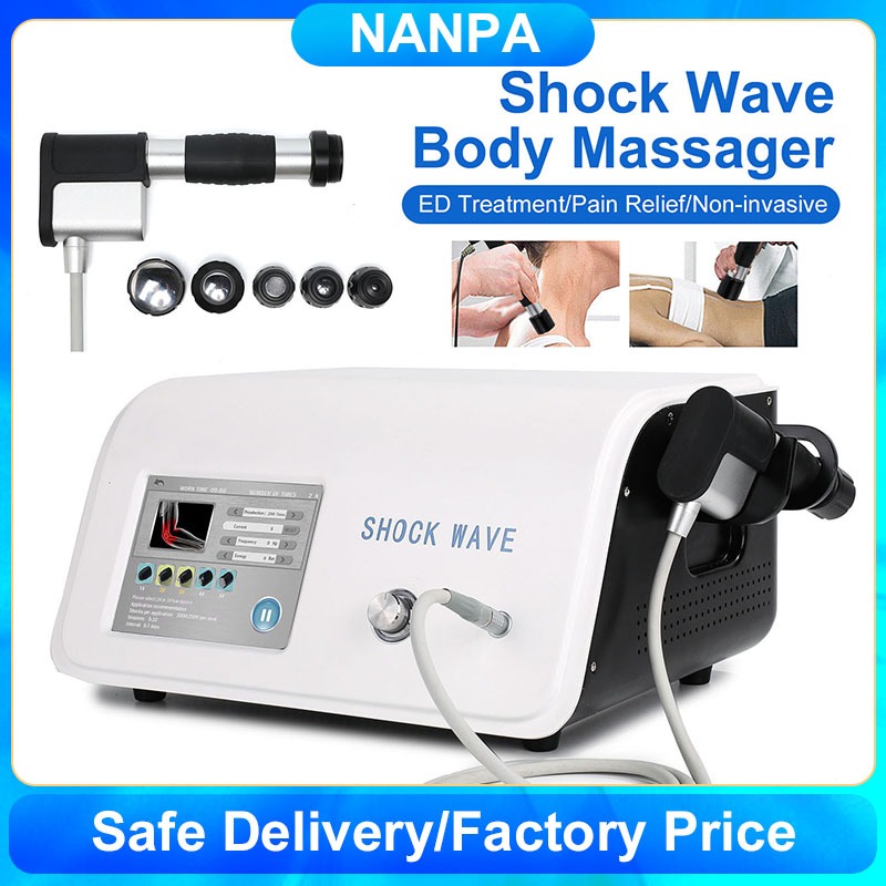 Shock Wave Pain Relief Therapy Machine ESWT Shockwave Massager Skin Tightening Extracorporeal ...