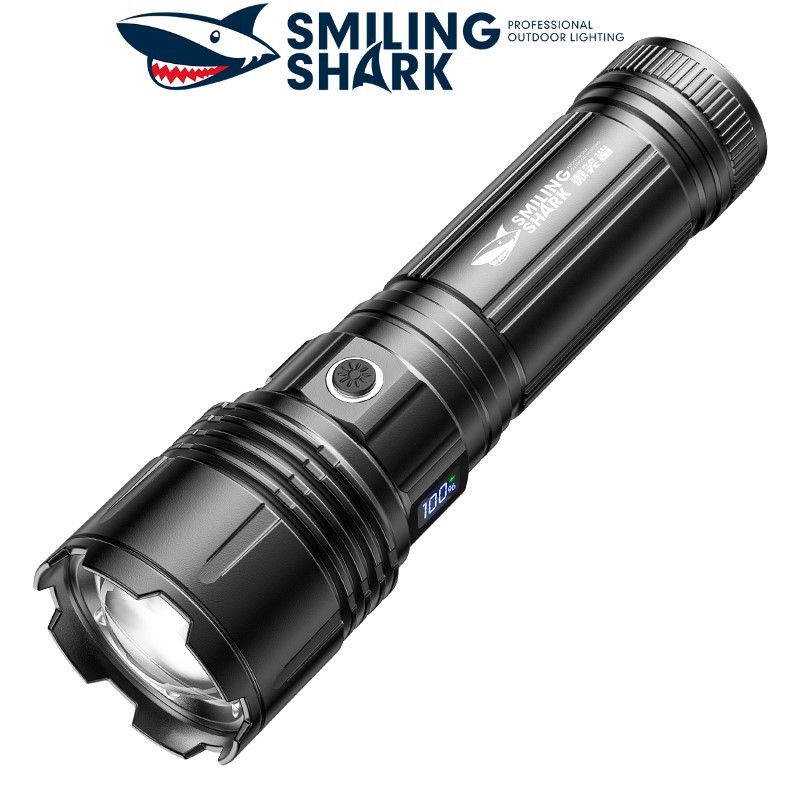 Smiling Shark SD5985 Flashlight Rechargeable Heavy Duty M60 Super ...