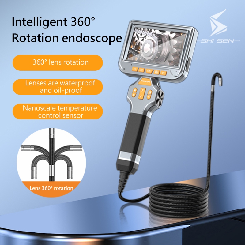 SHISEN Industrial Endoscope Pipeline Mirror HD 1080P 5inch IPS Screen ...