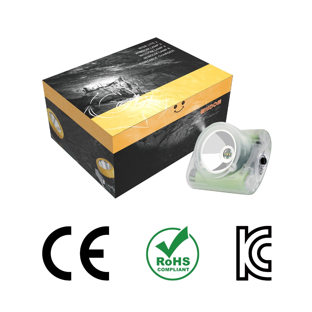 WISDOM Lamp 3A Headlamps, Cordless Hard Hat Mine Light, IP69 Waterproof ...