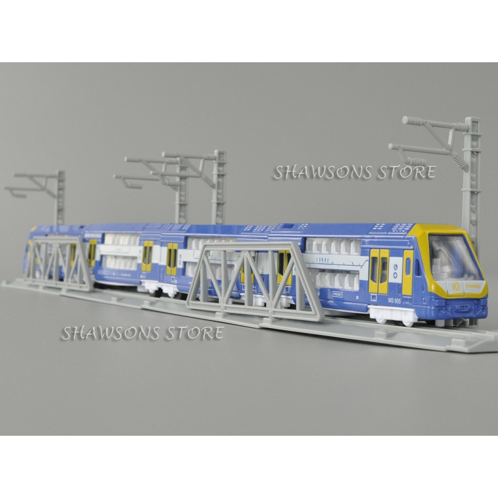 Diecast Metal Double Decker Train Model Metro Subway Miniature Replica ...