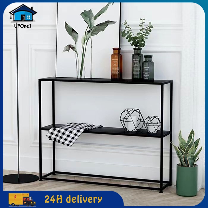 Nordic Console Table 2 Layer Iron Storage Table Corridor Entry Table ...
