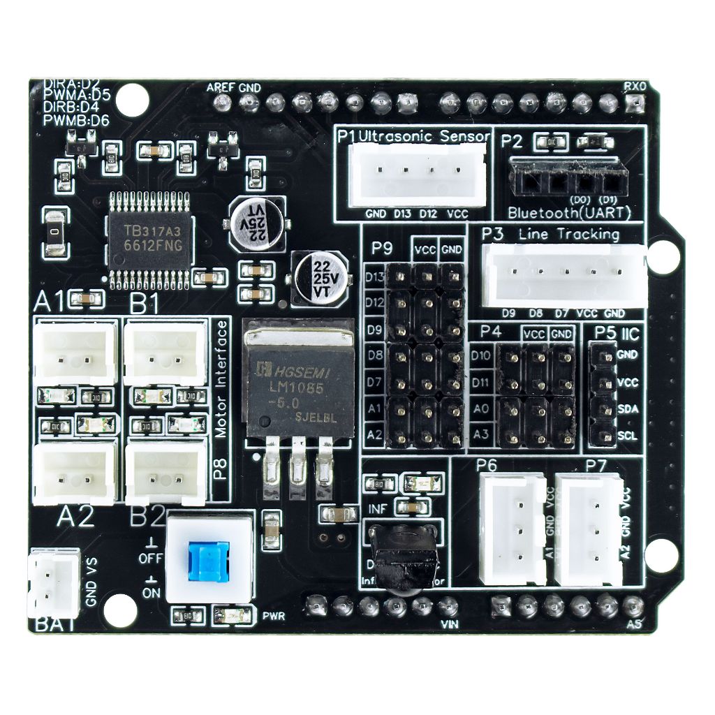 LAFVIN Expanding Board With Motor Driver Shield For Smart Robot Tank ...