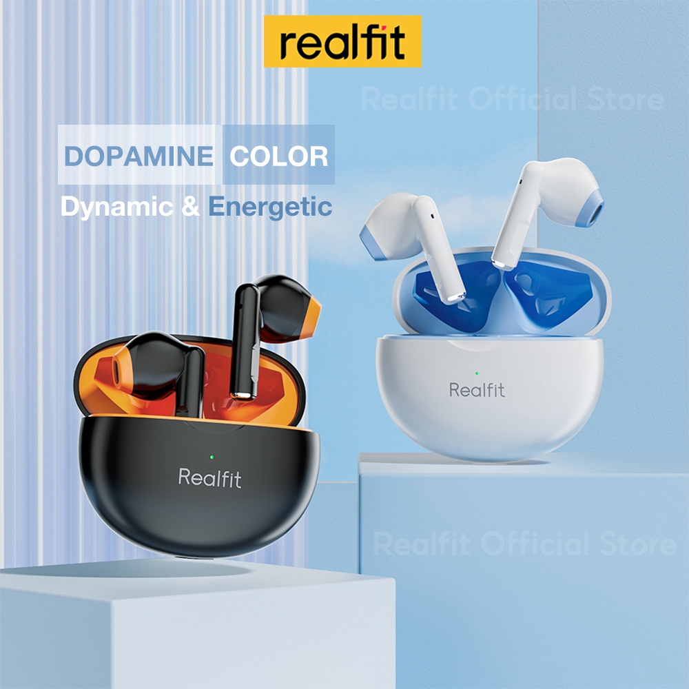 Realfit F2 Bluetooth Earphone Dopamine-Color Wireless Earbuds with Mic ...