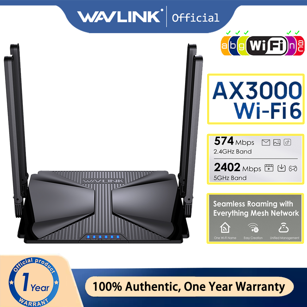Wavlink WiFi 6 AX3000 Dual Band Mesh Router ax Wireless Gigabit Router ...