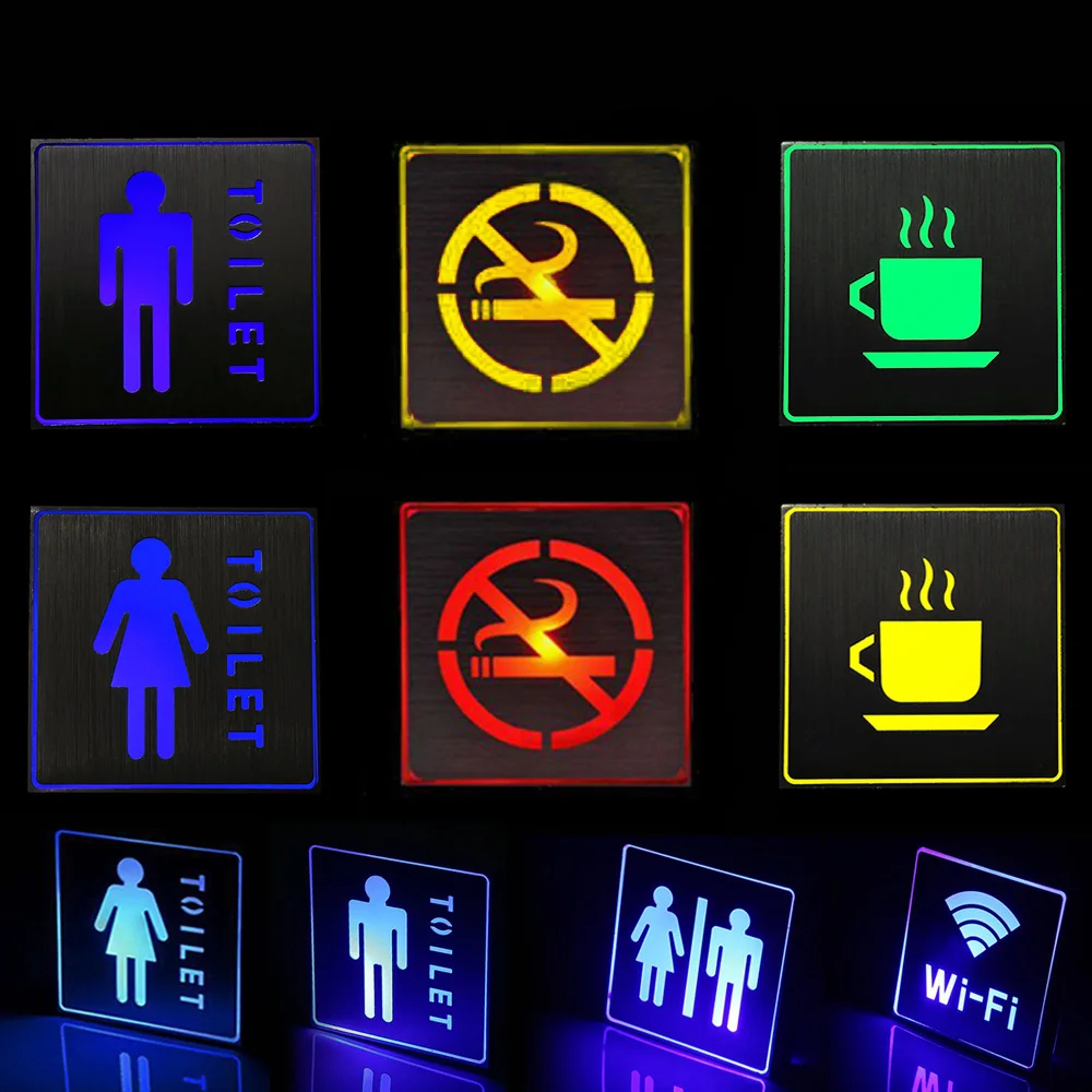 LED Emergency Light for Public Places Area Decor Man Woman Toilet WC ...