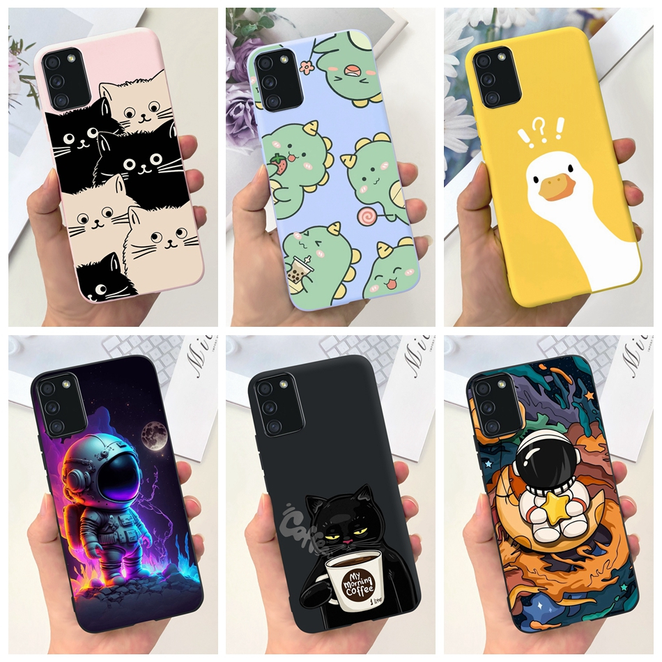 Samsung Galaxy A02S M02S F02S Cute Cat Dinosaur Duck Astronaut Cartoon ...