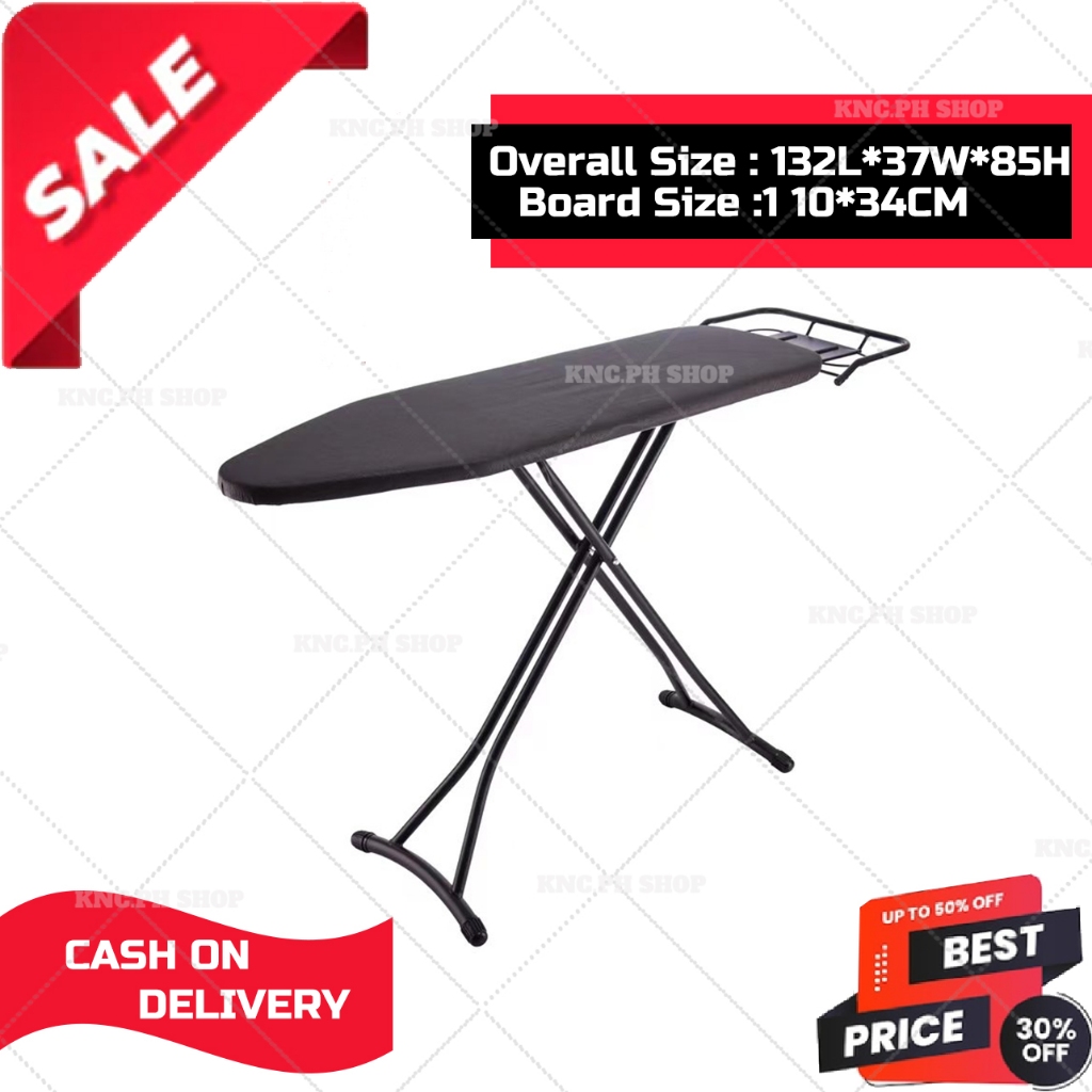 43'' Big Black Ironing Board Metal Frame Heavy Duty Height Adjustable ...