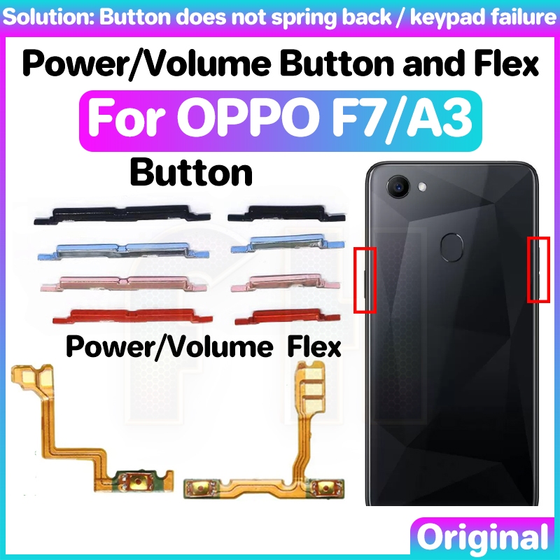 Power Volume button flex For OPPO F7 A3 Switch Power ON OFF Key Mute ...