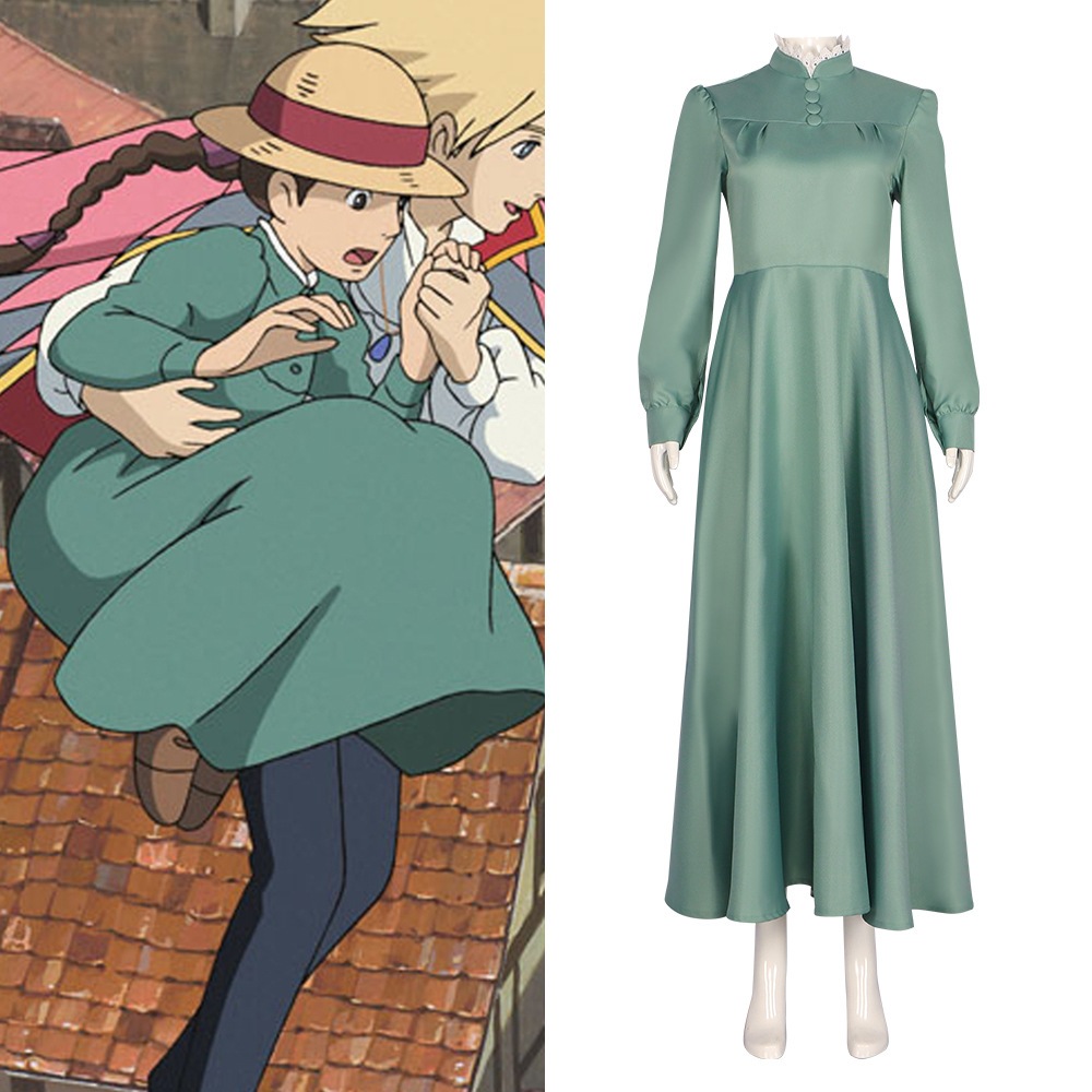 Howl's Moving Castle cosplay costumes Women Girls Sophie Dresses ...