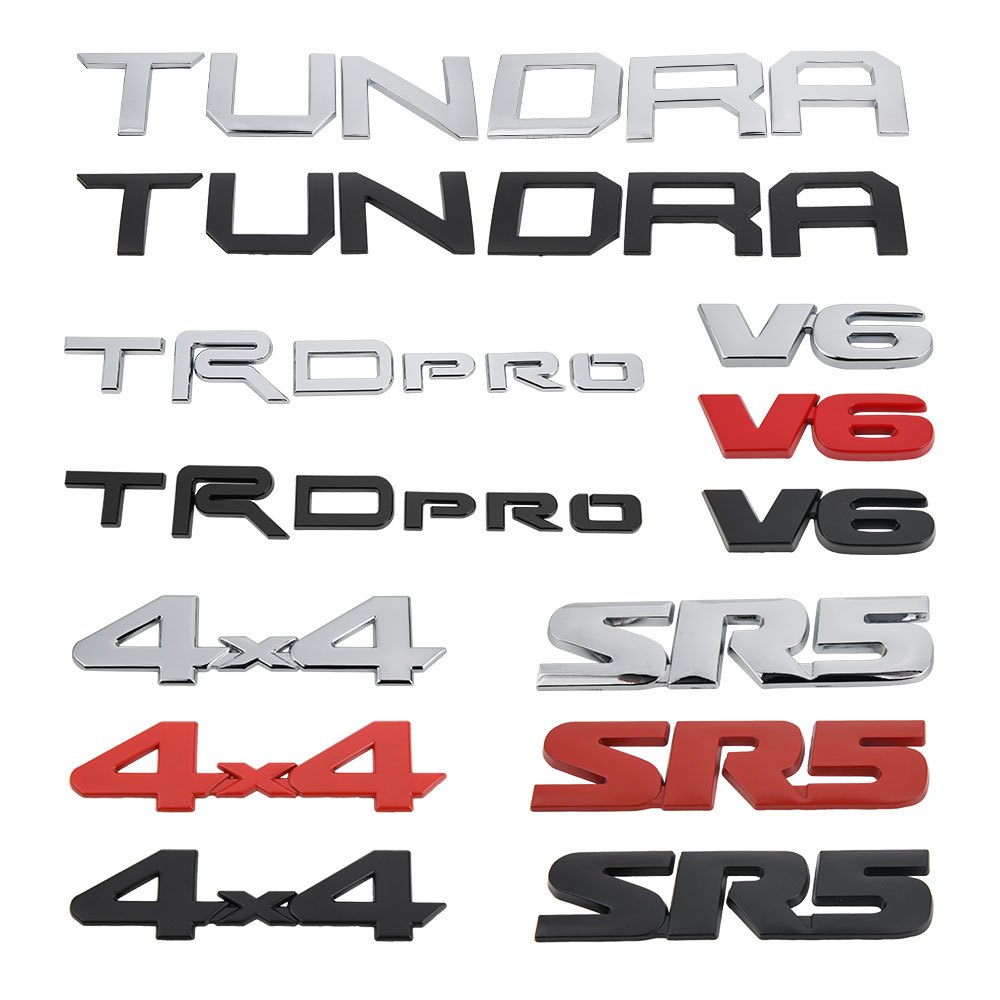 3D Front & Rear Sticker 4X4 TRDPRO SR5 V6 Badge Decal Emblem Car ...