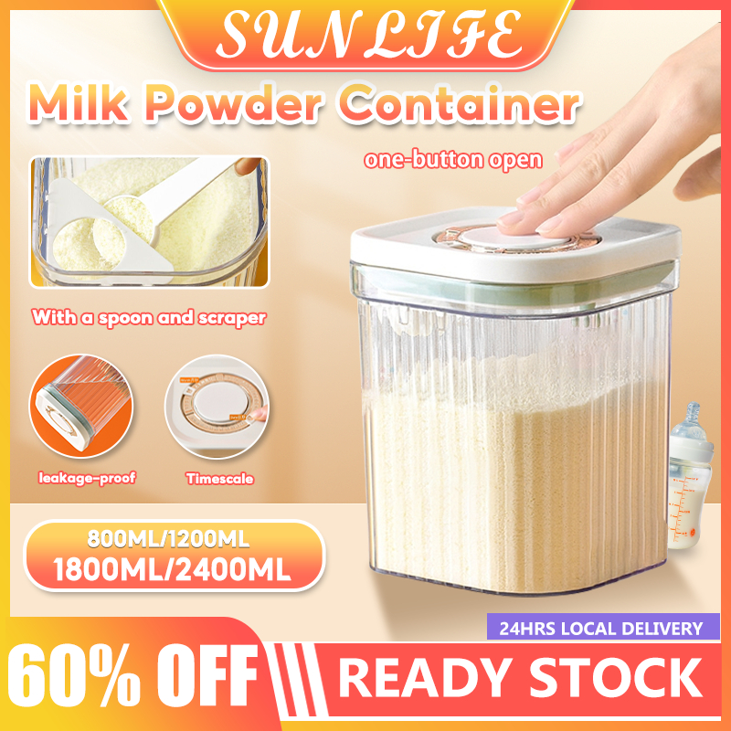 Sunlife Airtight Baby Milk Powder Storage Container 2400/1800/1200 ...